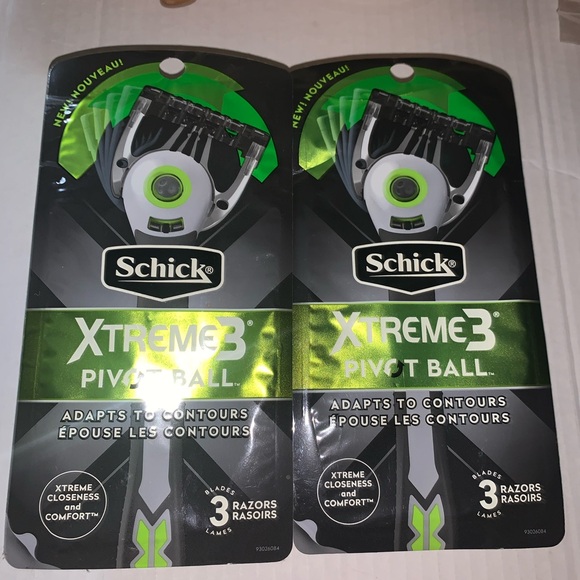 Schick | Grooming | Xtreme3 Pivot Ball Razors 3 Blade Razors 2packs ...